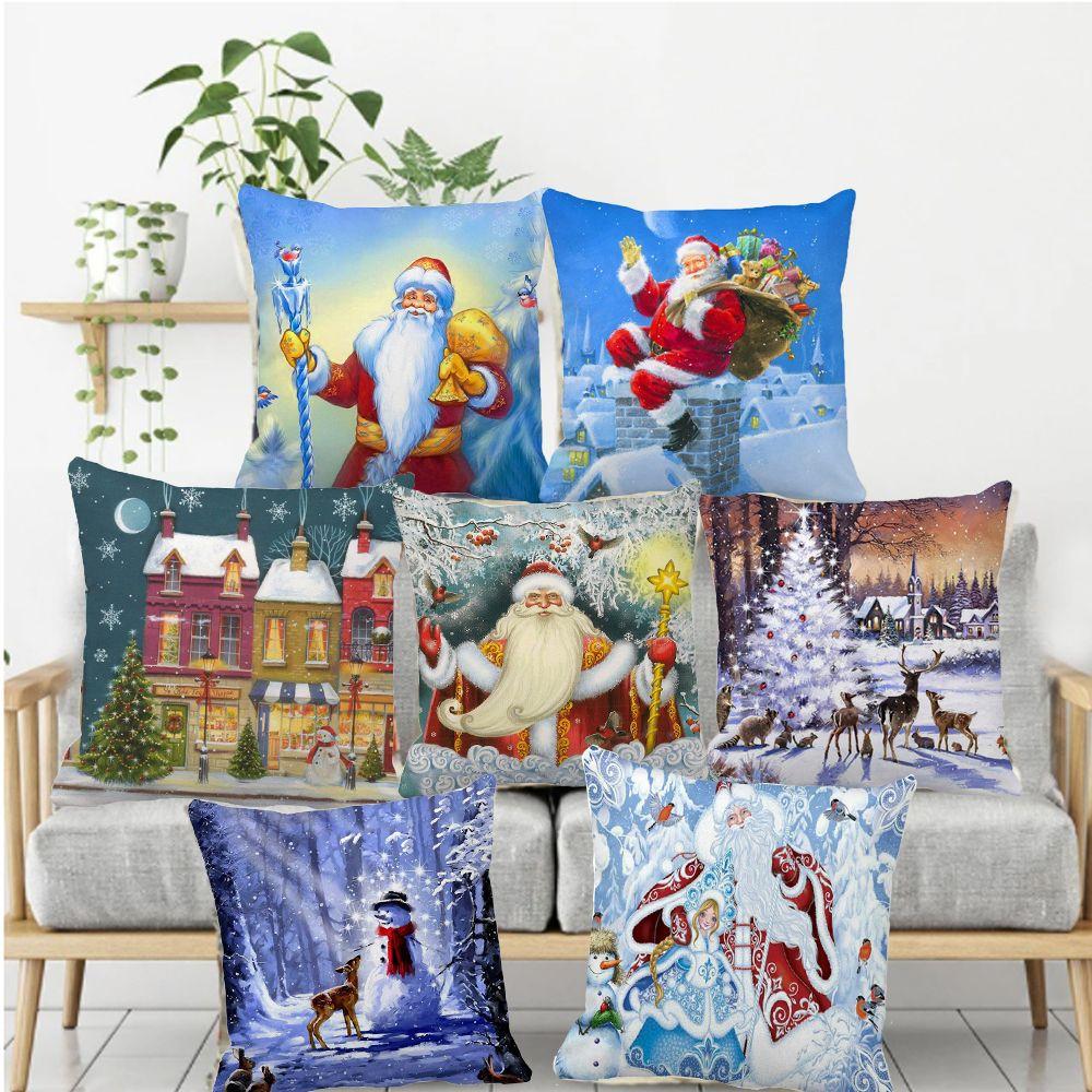 Soft for Living Room Sofa Elk Cushion Covers Pillowcase Pillow Covers ...