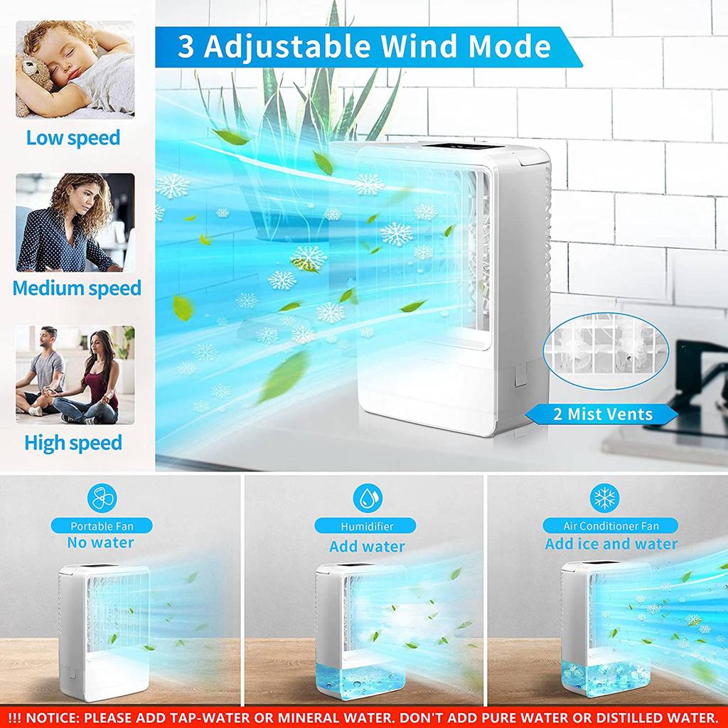 Buy Air Cooler,Mini Air Cooler with 7 Colors Light, for Home Patios at ...