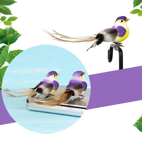 Buy 2Pcs/Set Polystyrene Styrofoam Faux Bird Decor Simulated Delicate ...