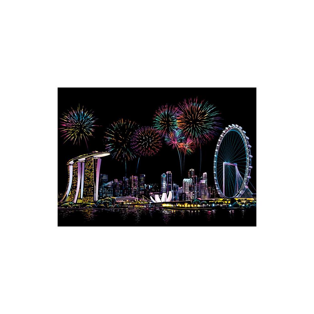 Buy Colorful City II Adult Decompression Scratch Painting Toys Night ...