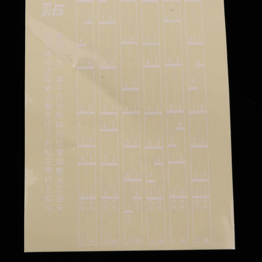 Buy 1 Piece Erhu Finger Sticker Decal Chinese Violin Fingerboard Parts ...