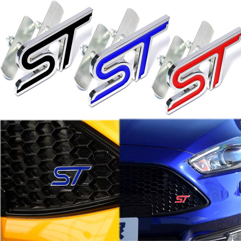 Buy 1 Pcs 3D Metal ST Logo Badge Front Grille Sticker Car Decoration ...