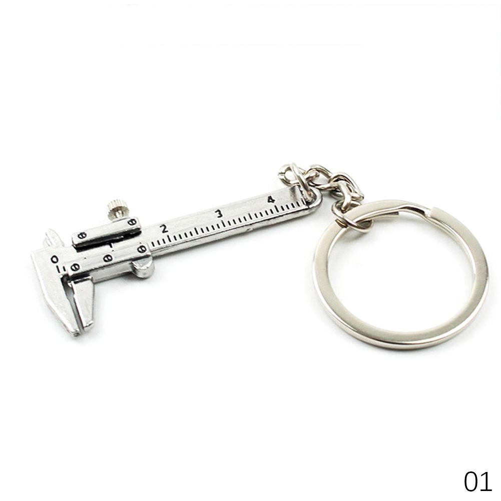Mental Movable Vernier Caliper Ruler Model Keychain Mini Vernier ...