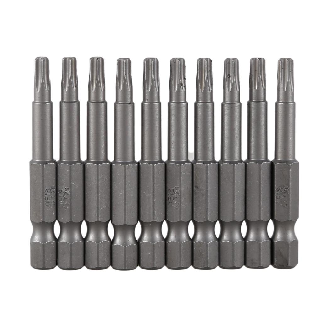 6 3mm Hexagon Shank 4mm T20 Magnetic Tip Torx Screwdriver Bits 10 Pcs ...