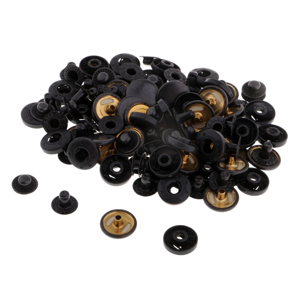 30 Sets Metal Fasteners Snap Rivets Buttons for Leather Crafts Copper ...
