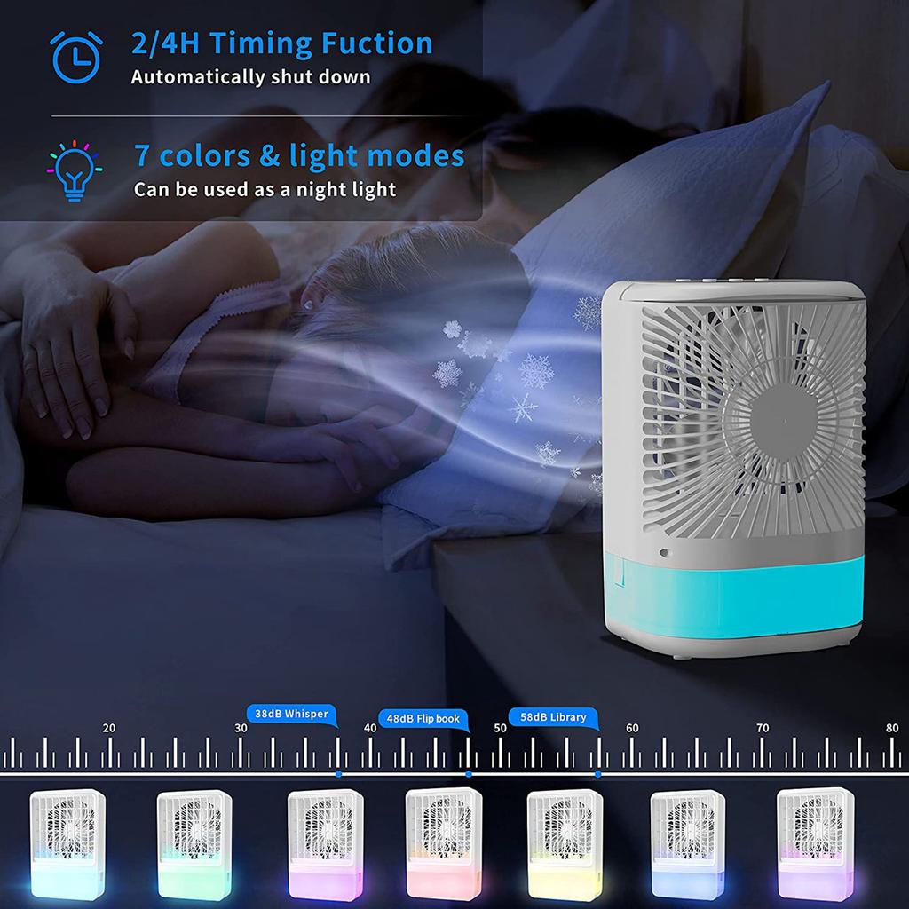 Buy Air Cooler,Mini Air Cooler with 7 Colors Light, for Home Patios at ...