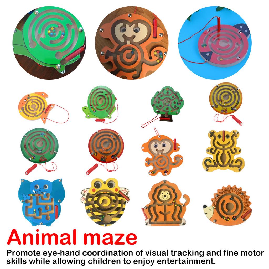 Buy Educational Wooden Toy for Children Early Learning Magnetic Maze ...