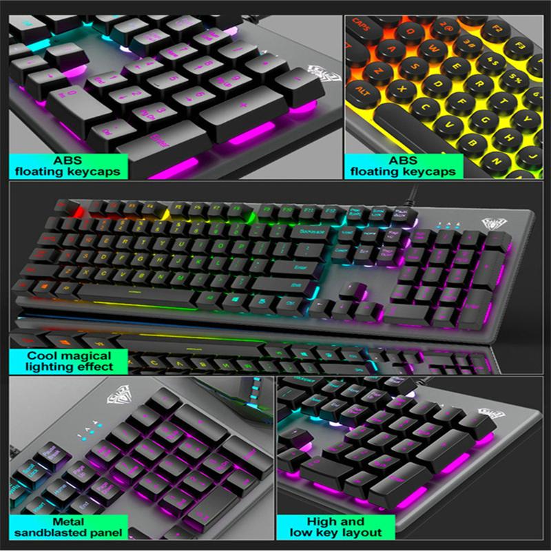 Buy AULA Gaming Keyboard S2056 Square Keycap Wired 26keys without Punch ...