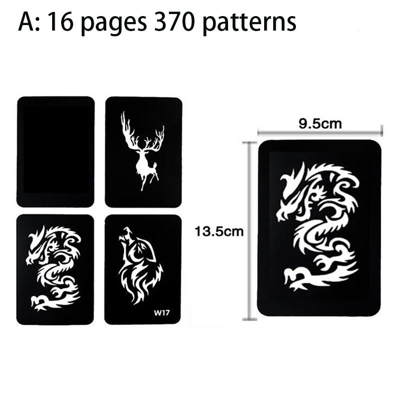 Buy Reusable Sticker Tattoo Stencils Folder,Painting Template Airbrush ...