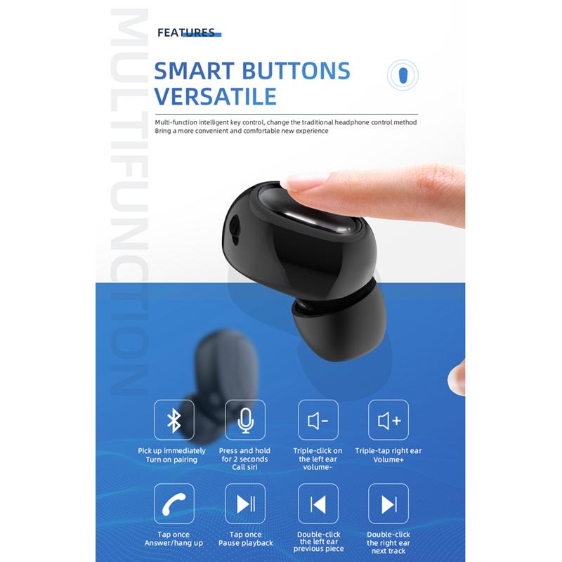 X10 TWS Wireless Bluetooth 5.0 Earphone 9D Stereo Earbuds IPX7 ...