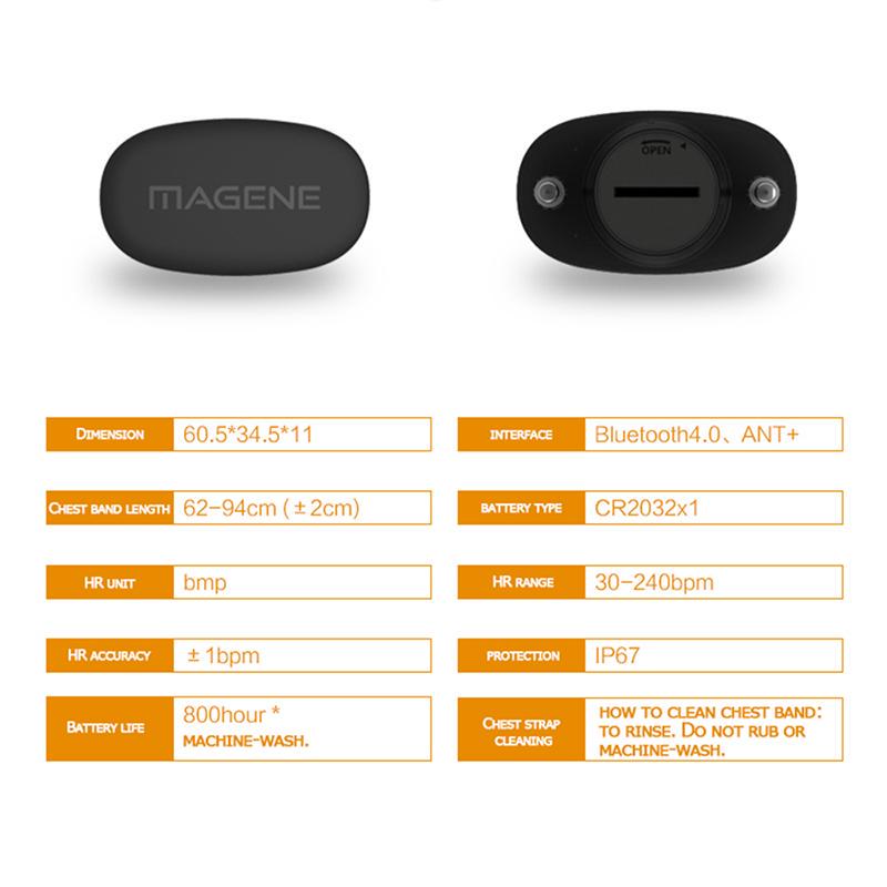 Buy MAGENE H64 MOVER Bluetooth 4.0 ANT + Heart Rate Sensor Compatible GARMIN Bryton IGPSPORT ...