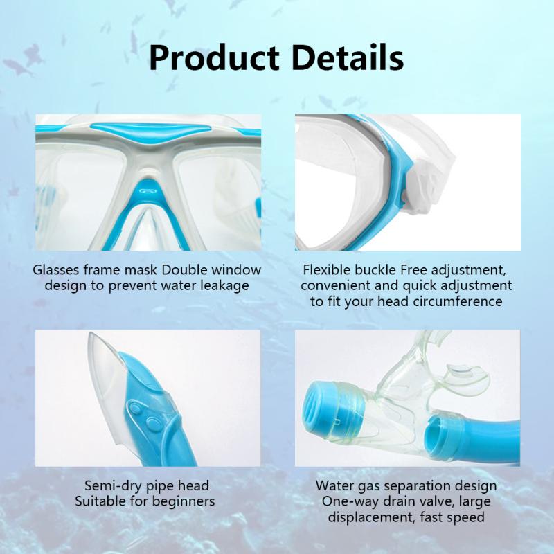 Cheap Semi-dry Snorkeling Set For Teenagers Leak-proof Anti-collision ...