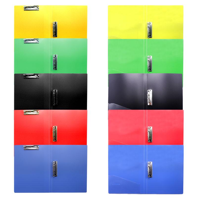 Buy Folding Plastic Folder Double Clip Folder File Clipboard Learning ...
