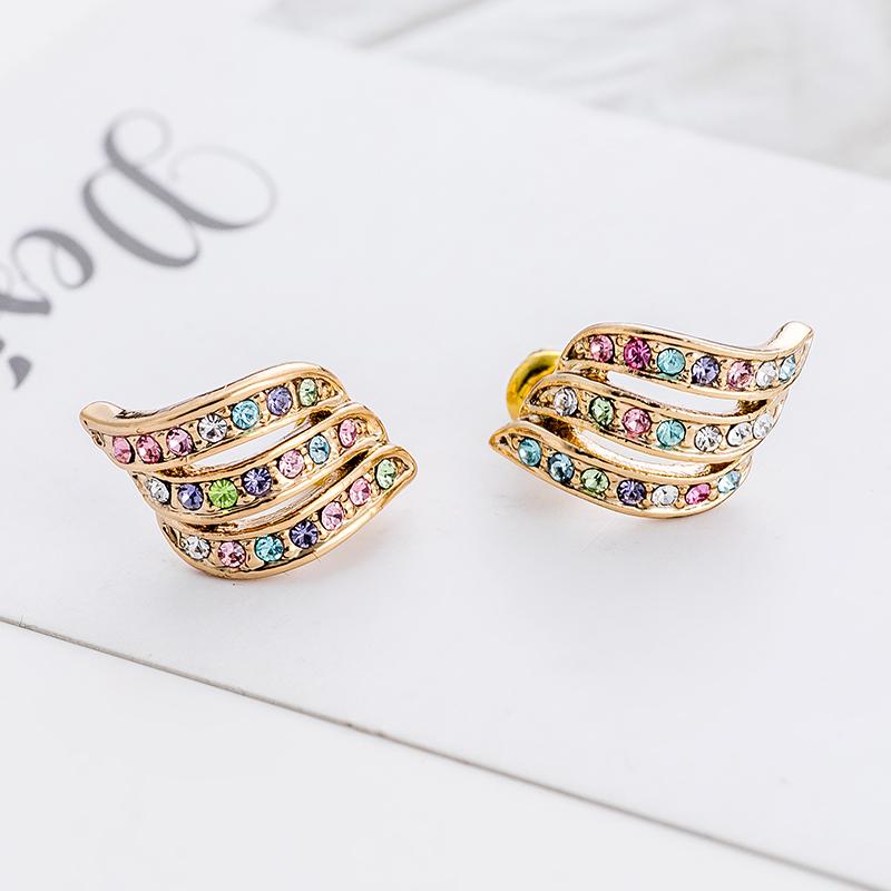 Satın alın Er -00472 Luxury Rhinestone Jewels Gold Plated Modern Women ...