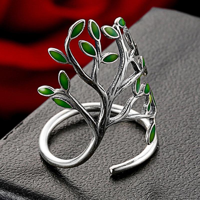 Elegante grüner Glasur lässt Frauen handgefertigte Öffnung Ring Schmuck ...