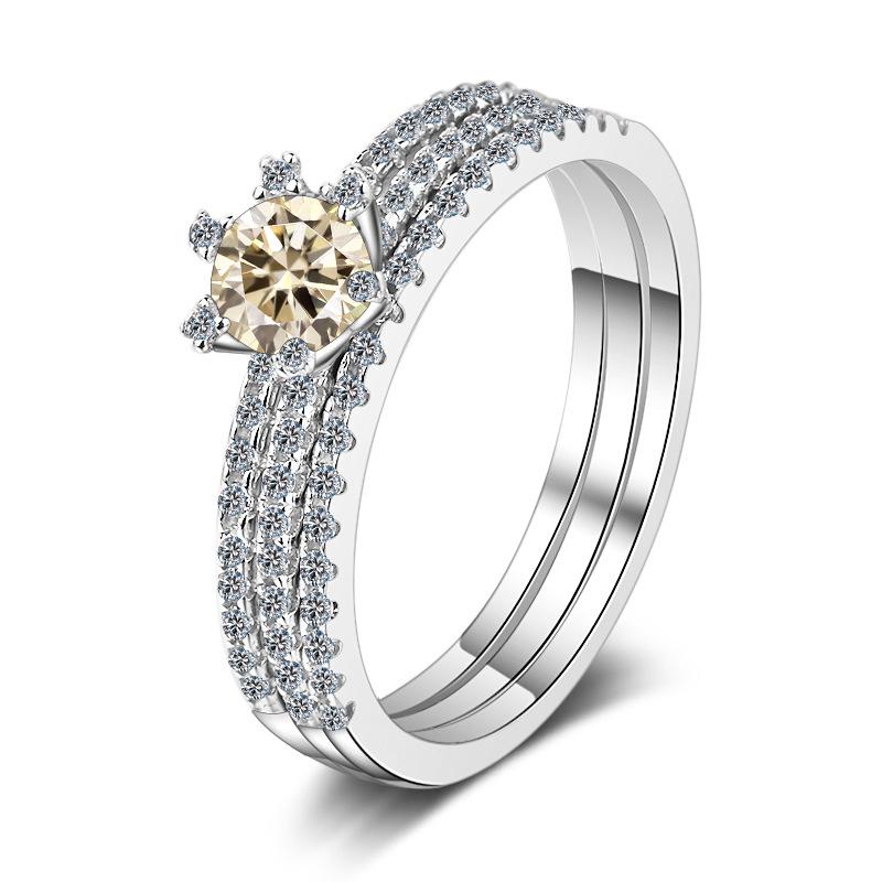 Cheap JoyceJelly Women's 0.5 or 1ct D Color Moissanite Diamond Ring Luxury Wedding Engagement ...