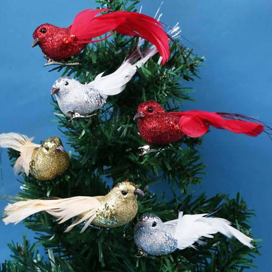 Buy HYL 12Pcs/Set Fake Bird Decor with Clips Simulated Polystyrene ...