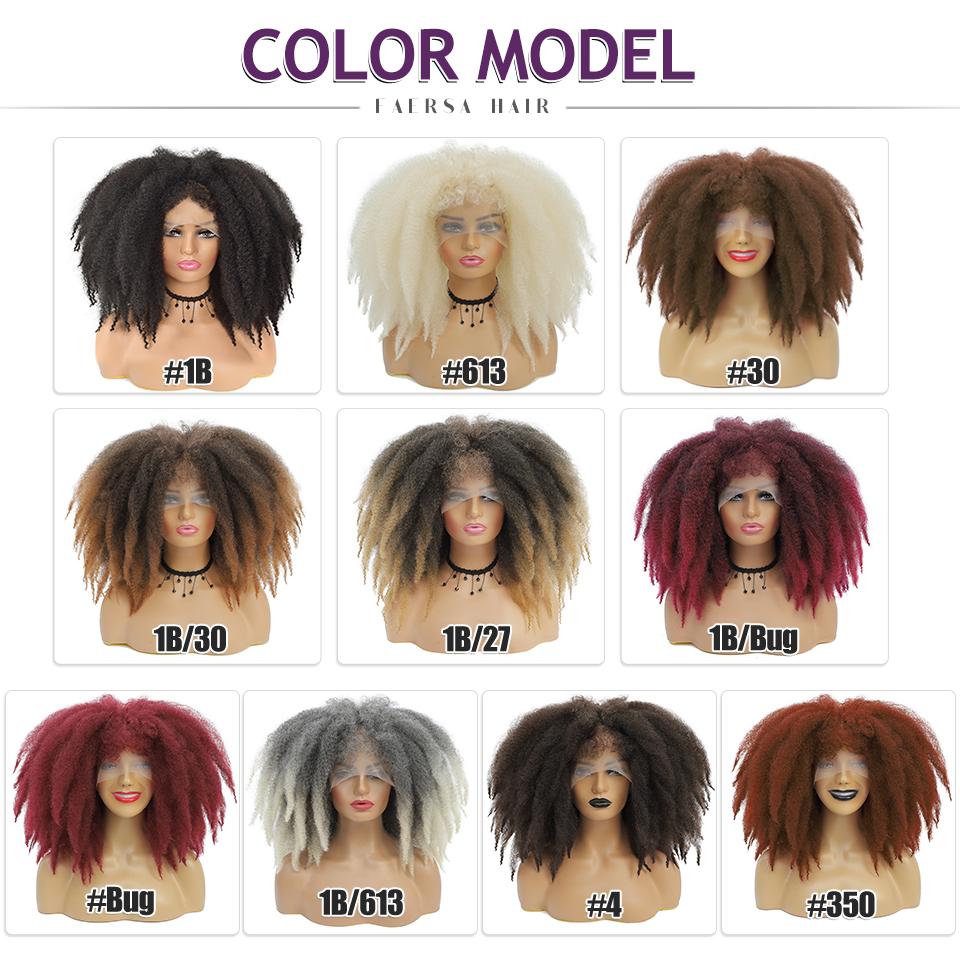 Short Afro Crochet Hair Lace Wigs With Bangs For Black Women African ...