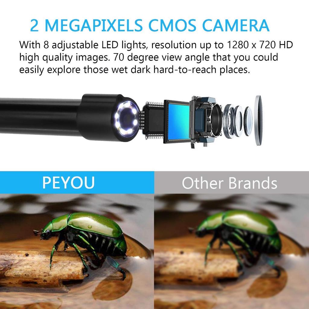 Buy IP68 Waterproof 1200P Wireless Inspection Wifi Endoscope USB ...