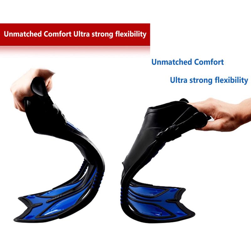 Professional Swimming Flippers Adjustable Open Heel Portable Flexible ...