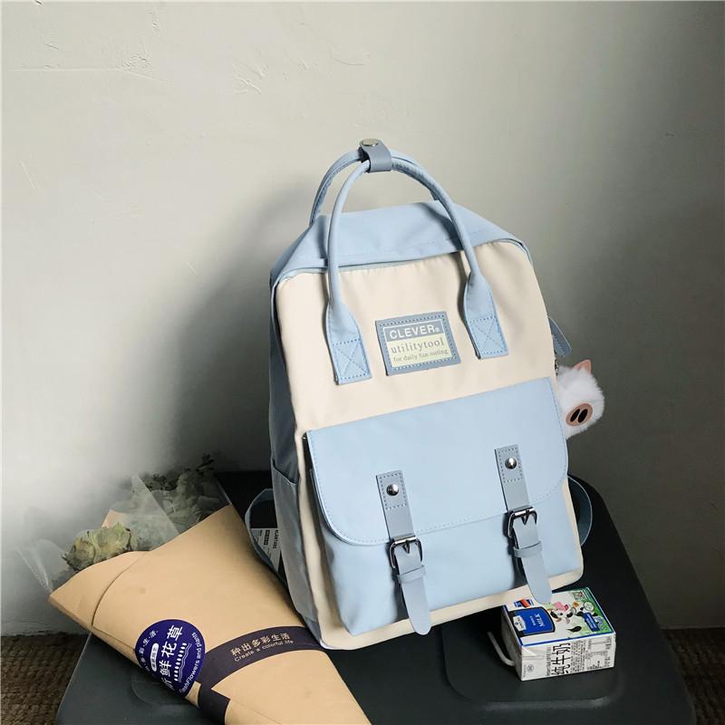 Cheap Nylon Waterproof Preppy Style Women's Backpack Candy Color School ...