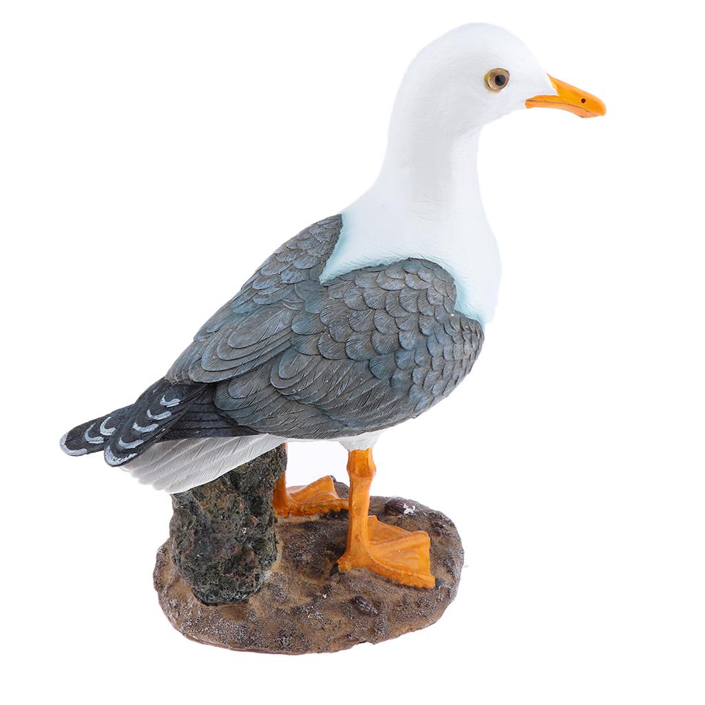 Buy Resin Craft Seagull Statue Garden Lawn Ornament Animal Sculpture ...
