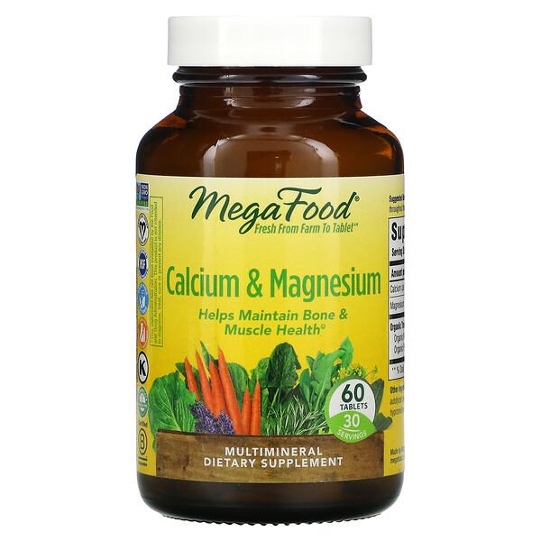 MegaFood, Calcium & Magnesium, 60 Tablets uygun fiyatlı satın alın ...