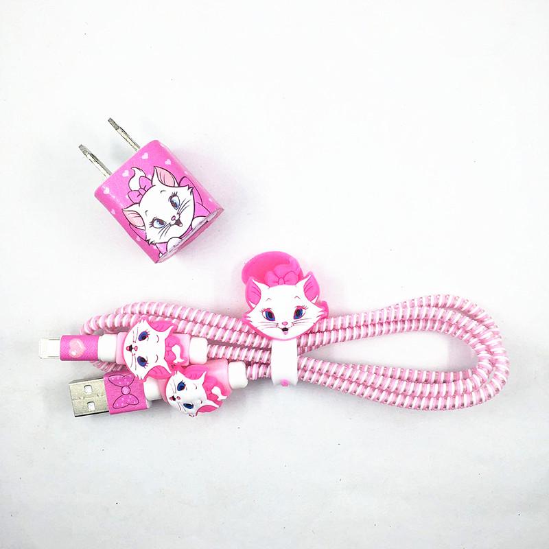 Buy USB Charger Cable Protector Diy Set with Cable Winder Charging ...