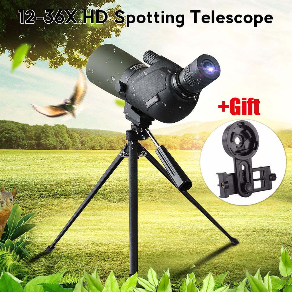 Buy 12-36X50 BAK4 HD Monocular Optic Zoom Len Eyepiece Telescope for ...