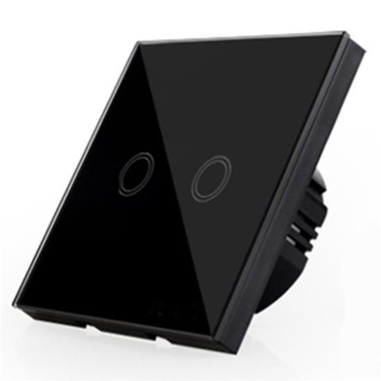 Buy 110-240V 86 Type Multi-Function 2 Gang Smart Remote Control Touch ...