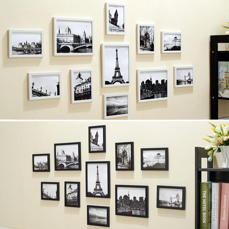 Buy 11pcs Picture Photo Frame Holder Set DIY Removable Wall Mural Color ...