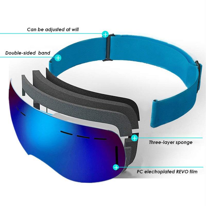 Buy Professional Ski Goggles Snowboard Winter Sports Dual Lens Anti-Fog ...