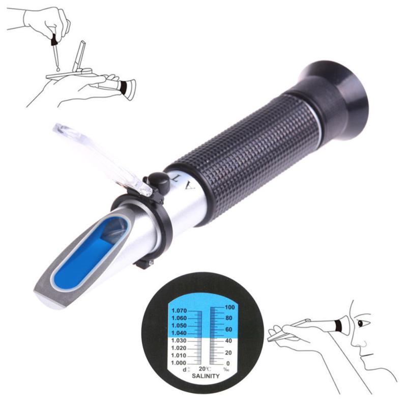 Buy Handheld Refractometer for Marine Aquarium Fish Tank Salinity ...