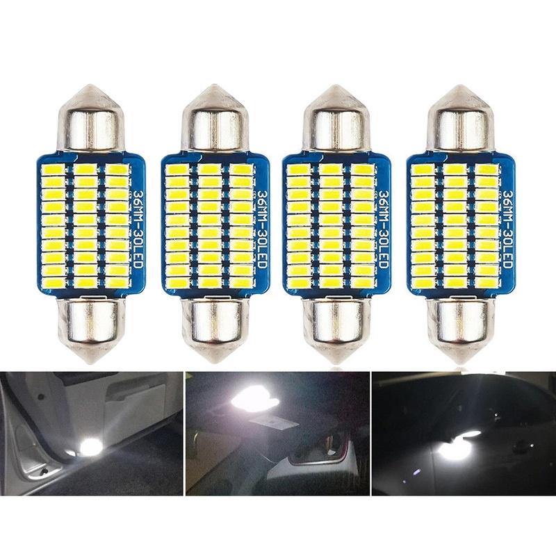 Buy 2 Pieces / Set 12V C5W 36 Mm 6000K White Fancy LED Car Bulb 6411 ...