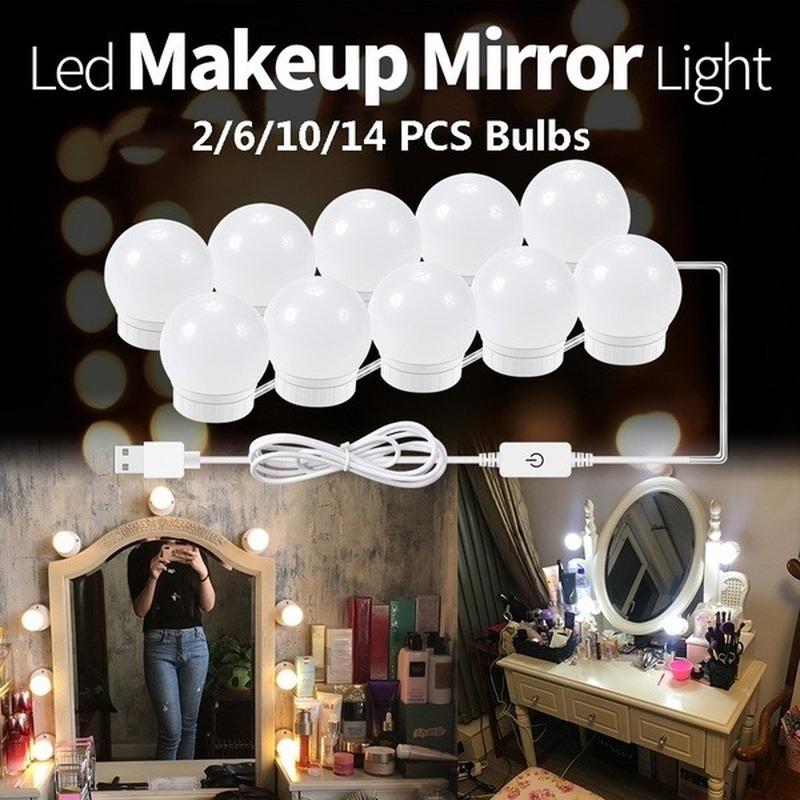 Buy Make Up Mirror Lights LED Kit Bulbs Wall Vanity Light Dimmable ...
