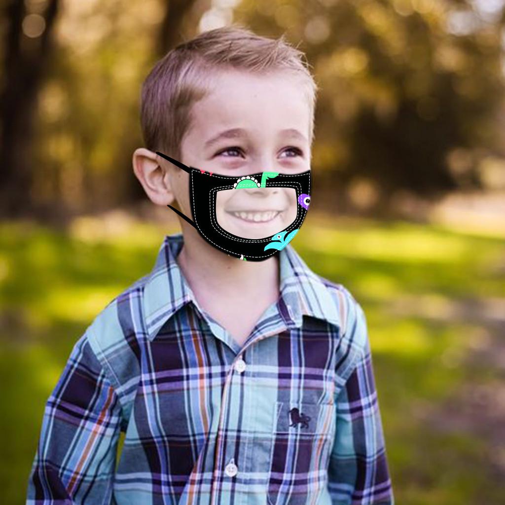 Buy 10PC Children Outdoor Mask With Clear Window Visible Expression For ...