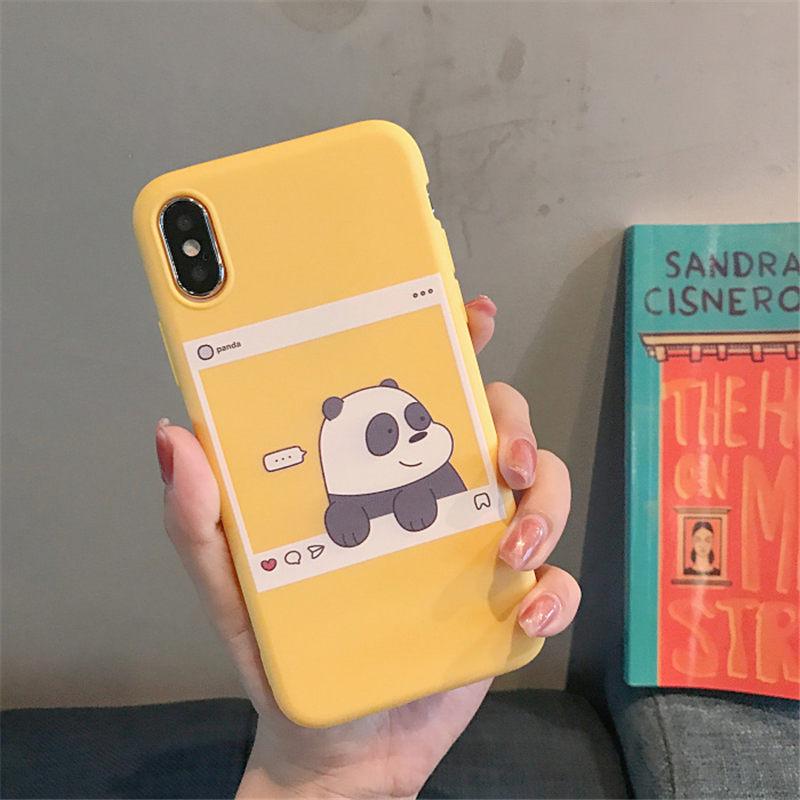 Funny Cartoon Panda Soft TPU Phone Case For iPhone X 8 7 6 6s Plus Cute ...