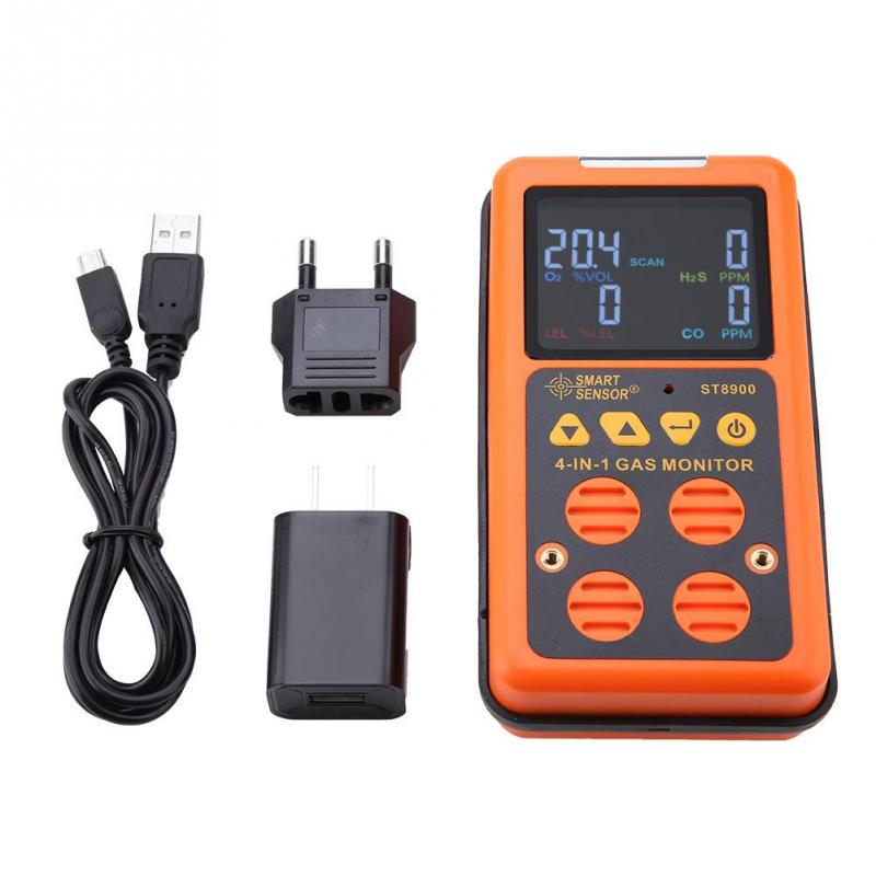 Buy SMART SENSOR ST8900 Multi-gas Detector for CO, O2, H2S, LEL ...