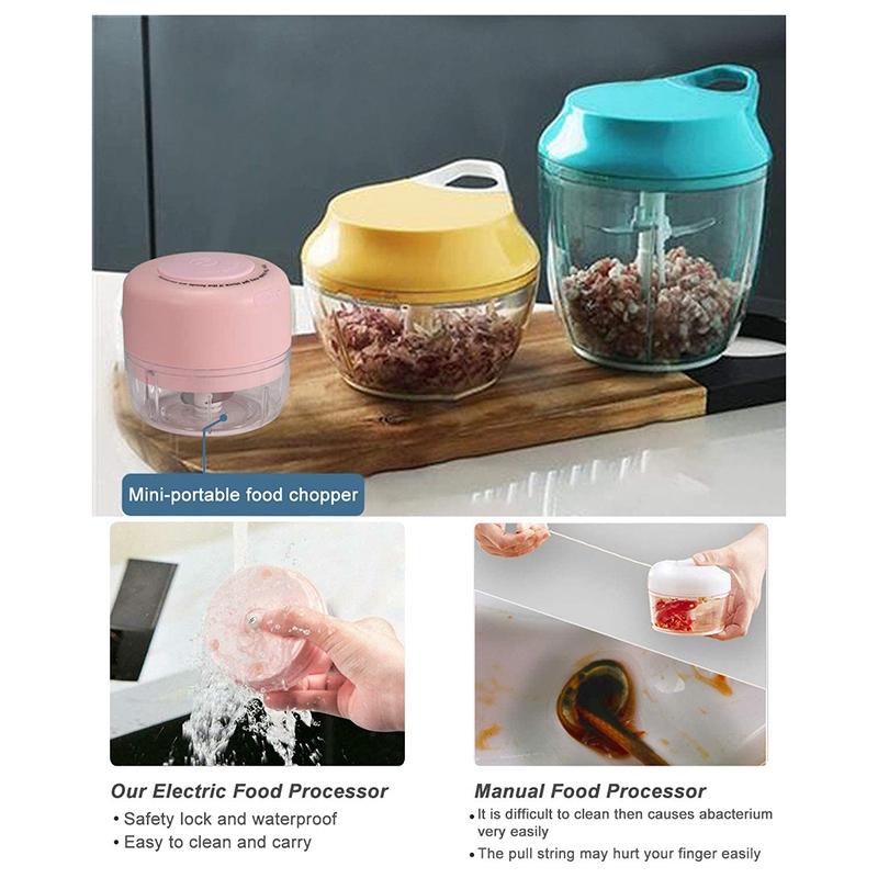 Buy Electric Small Food Processor, Mini Food Choppers for Garlic Fruit ...