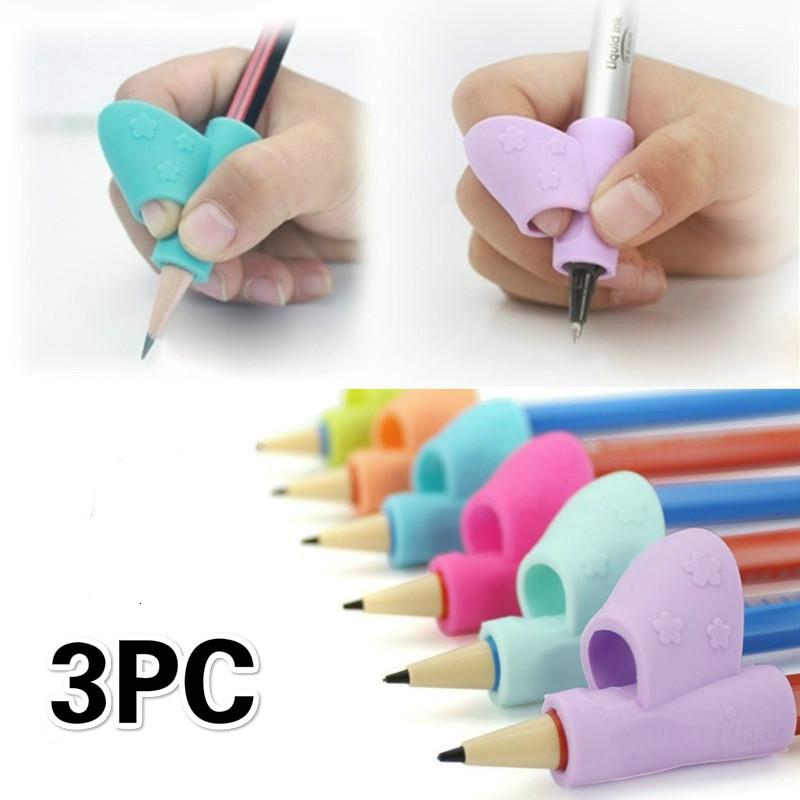 Buy 3PC Children Pencil Holder Writing Aid Grip Posture Correction Tool ...