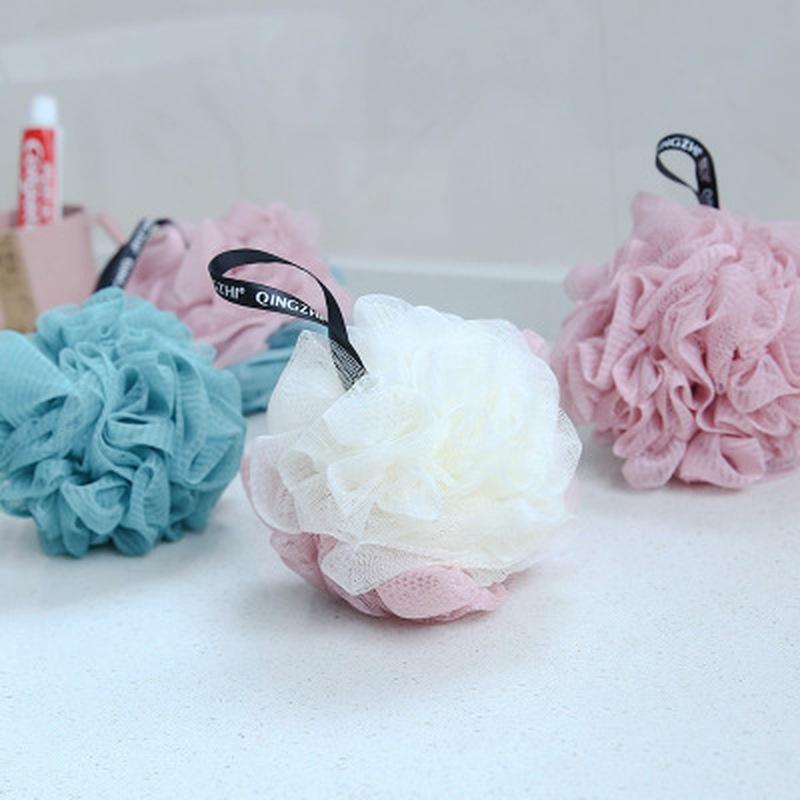 Buy Bath Ball Two-color Soft Bath Flower Color Matching Anti-scatter ...