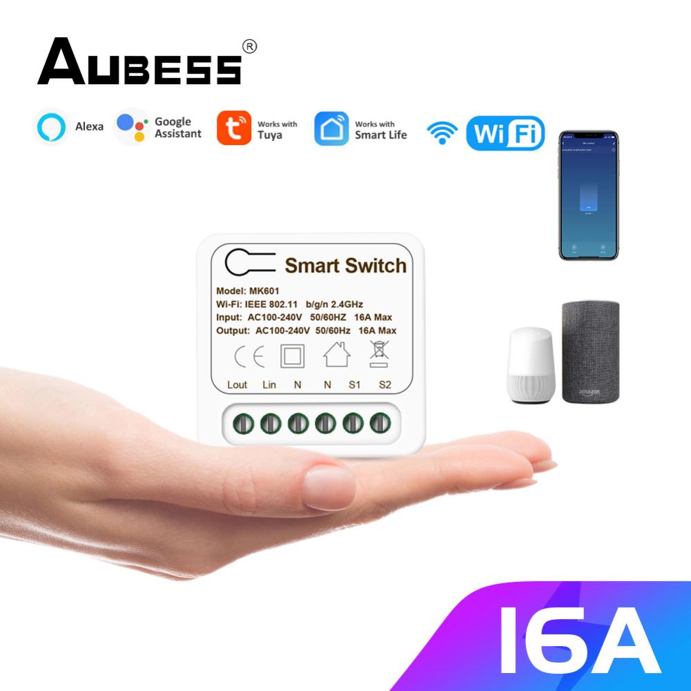 Cheap 16A/10A MINI Wifi Smart Switch Support 2-Way Control Timer Wireless Switches Smart Home ...