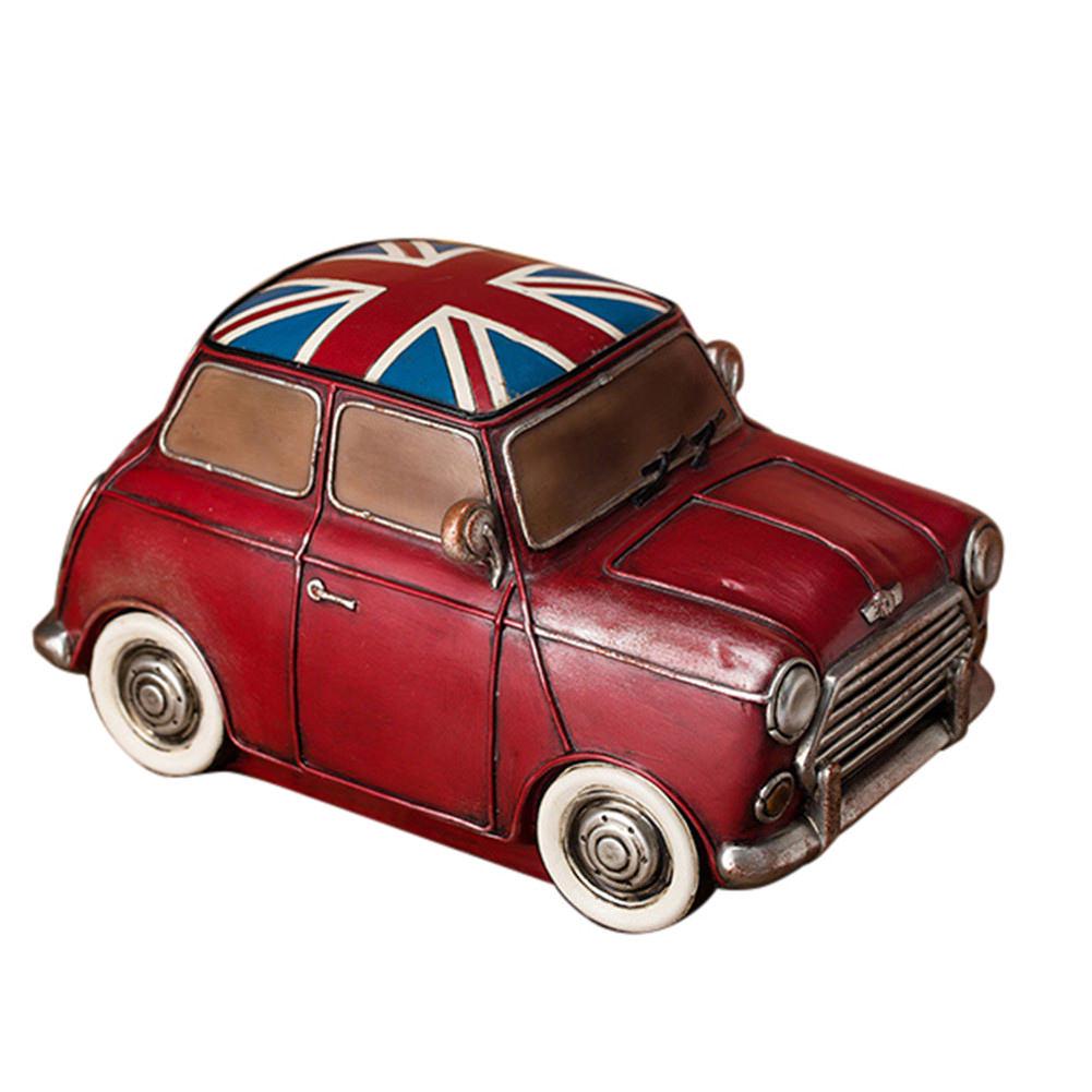 Creative Wine Red Piggy Bank Children Retro Car Money-box with Exit for ...