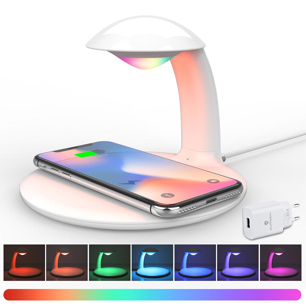 Buy Wireless Charger & Dimmable Night Light 10W Fast Charging with ...