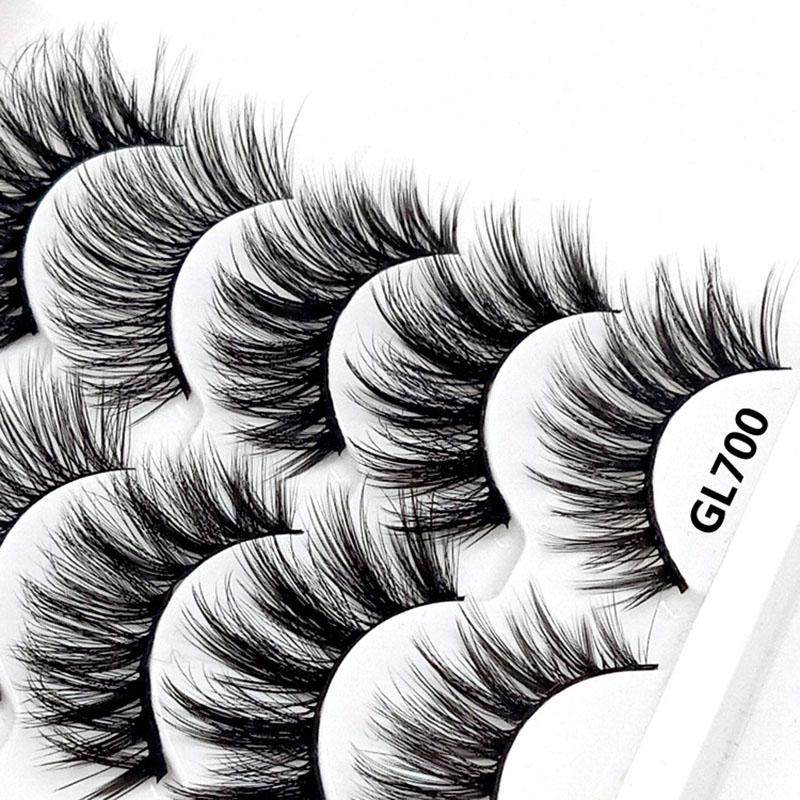 Buy 5 Pairs 3D Layered Long Thick False Fake Eyelashes Handmade Eye ...