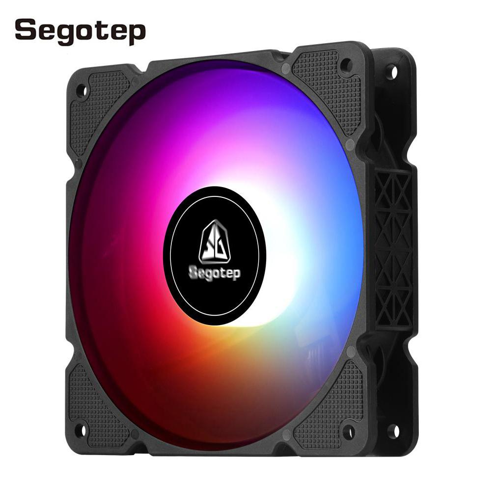 Buy Segotep GX12 Plus 120mm Large 4Pin Rainbow Color Cooling Fan for ...