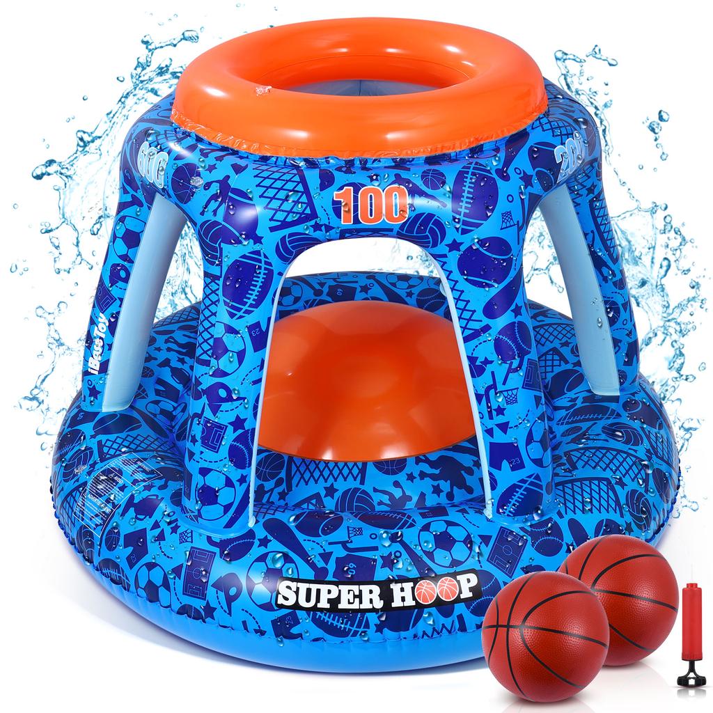 Buy IBASETOY Safe Durable Inflatable Basketball Hoop for Water Play ...