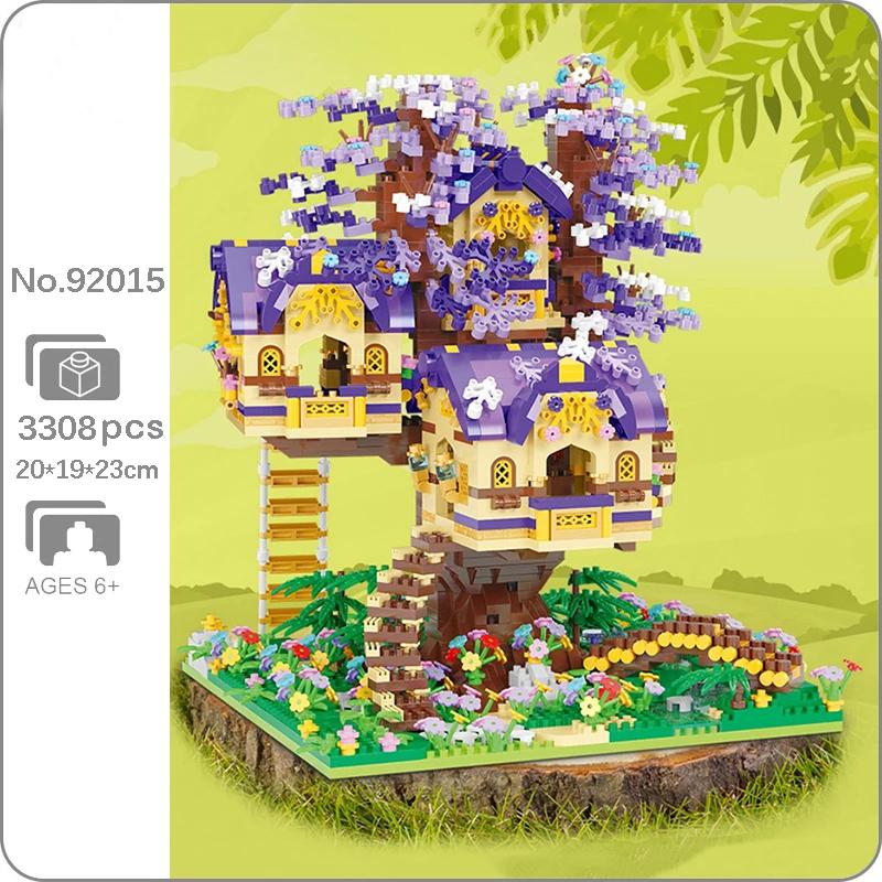 Moyu 92015 World Architecture Elf Tree House Villa Bridge Flower DIY ...