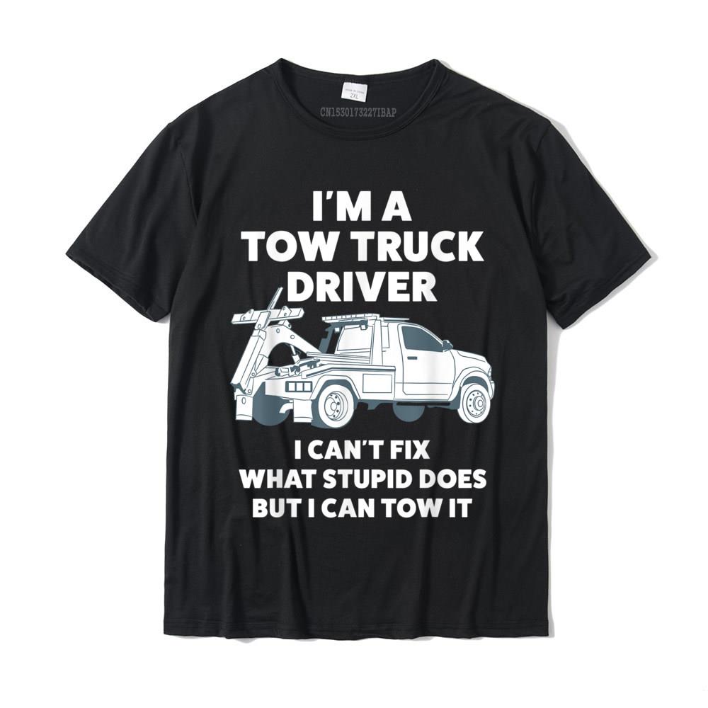 Buy Tow Truck Driver Shirt For Men Cotton Unique Tops & Tees Brand New ...