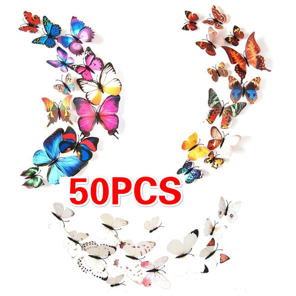 Buy For Home Use 12PCS 3D PVC Magnet Butterflies DIY Wall Sticker at ...
